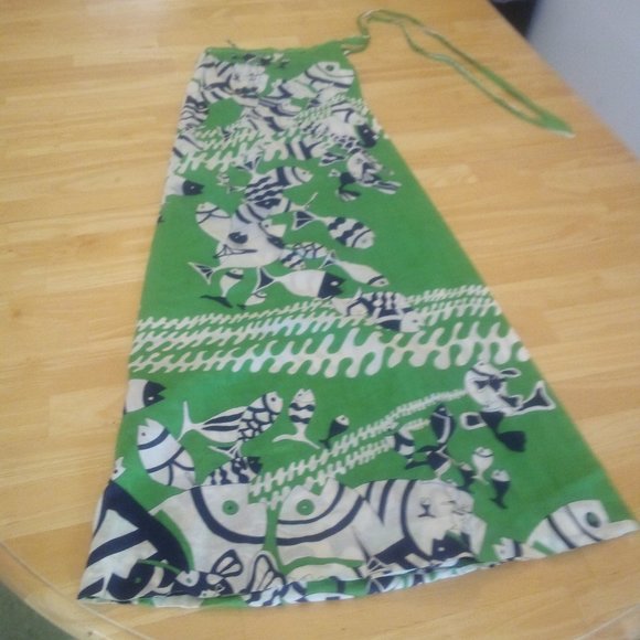 Gucci | Skirts | Gucci Vintage 97s Wrap Nautical Abstract Fish Print ...